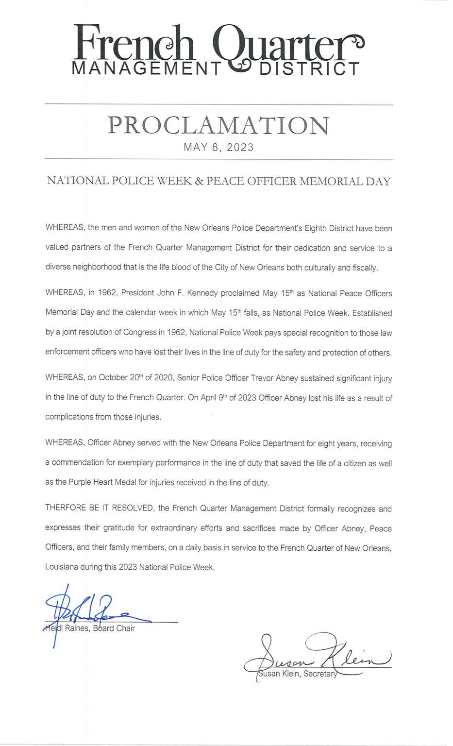 FQMD Presents 2023 National Police Week & Peace Officer Memorial Day ...