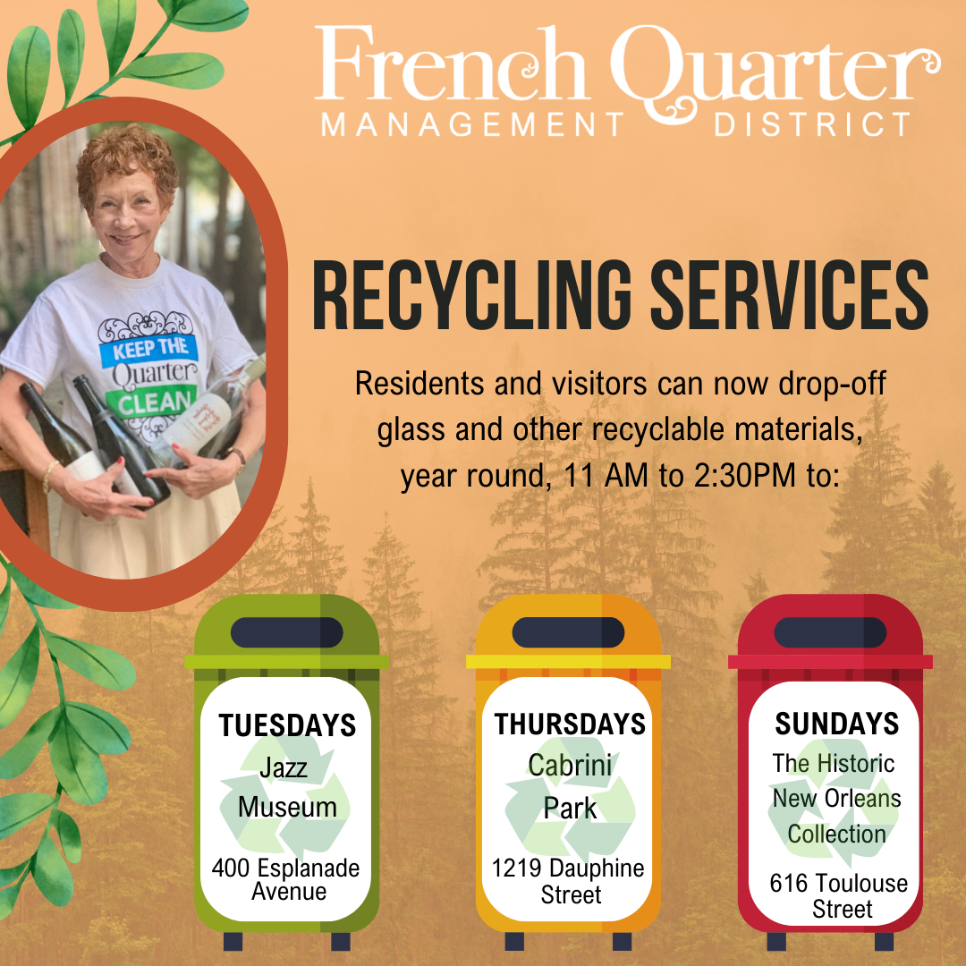 3 French Quarter Locations to Collect Recyclables - French Quarter ...